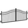 Freedom (Common: 12-ft; Actual: 12-ft) Black Aluminum Driveway Gate at ...