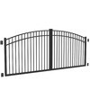 Freedom Black Aluminum Driveway Gate (Common: 144-in; Actual: 141-in ...