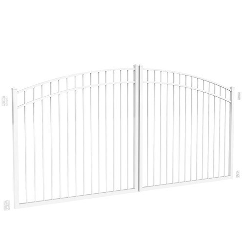Freedom 6.05-ft White Aluminum Driveway Gate in the Driveway Gates ...