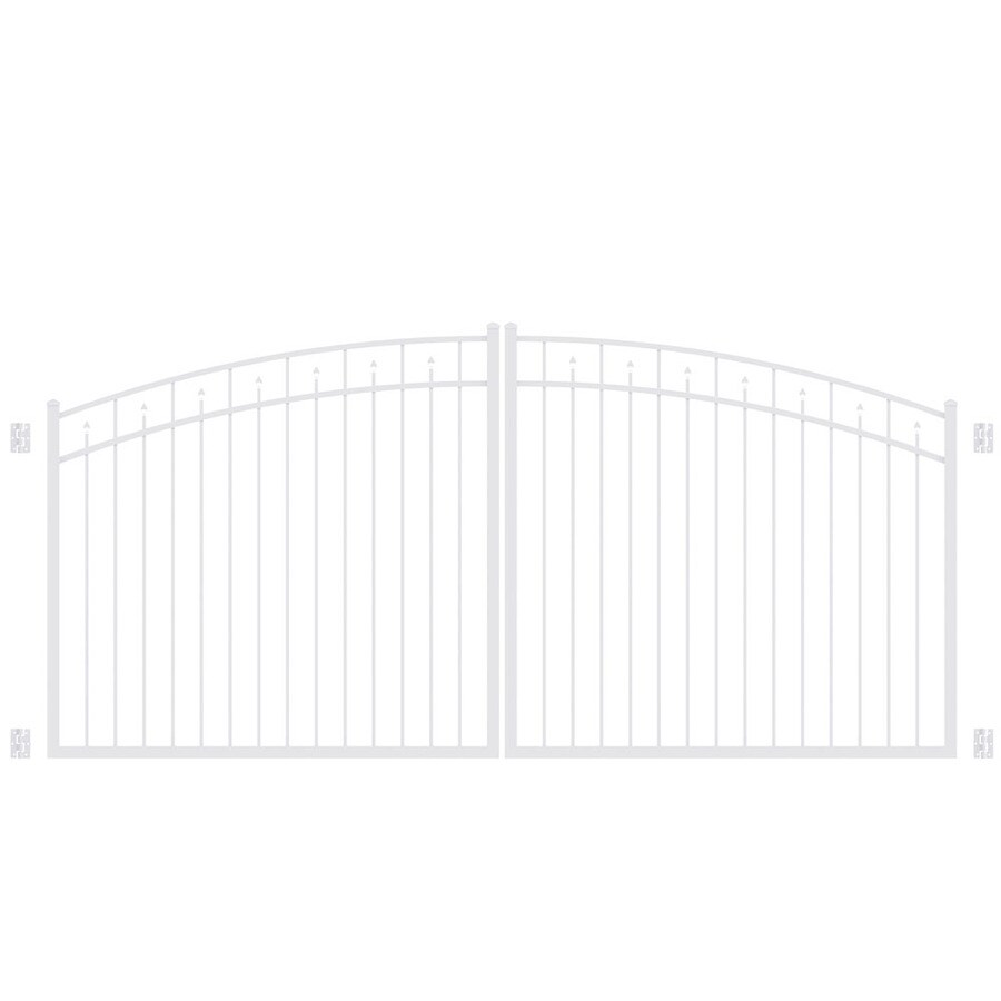 Freedom White Aluminum Driveway Gate (Common: 144-in; Actual: 141-in ...