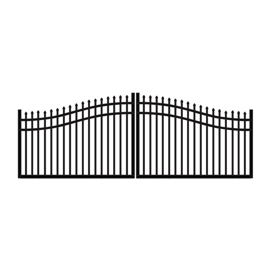 FREEDOM 14-ft Black Aluminum Driveway Gate at Lowes.com