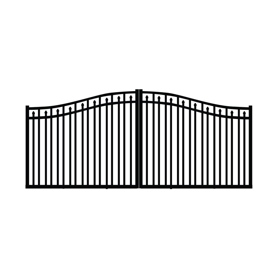 Freedom 168-ft x 60-ft Black Aluminum Driveway Gate at Lowes.com