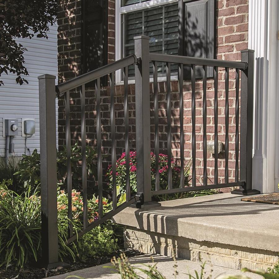 Freedom 1-in x 30-in Matte Black Aluminum Turned Deck Baluster (15-Pack ...