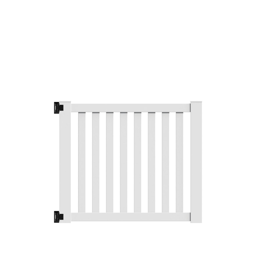 Freedom Terex 4-ft H x 5-ft W White Vinyl Fence Gate in the Vinyl Fence ...