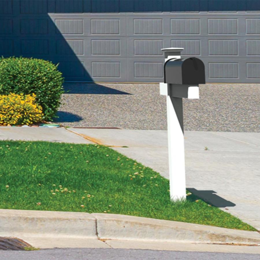 Freedom White Vinyl Mailbox Post in the Mailbox Posts department at ...
