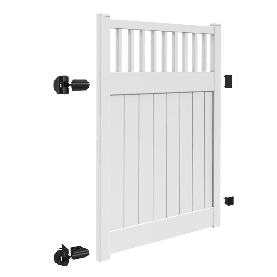 Freedom Portsmouth 6-ft H x 5-ft W White Vinyl Fence Gate in the Vinyl ...