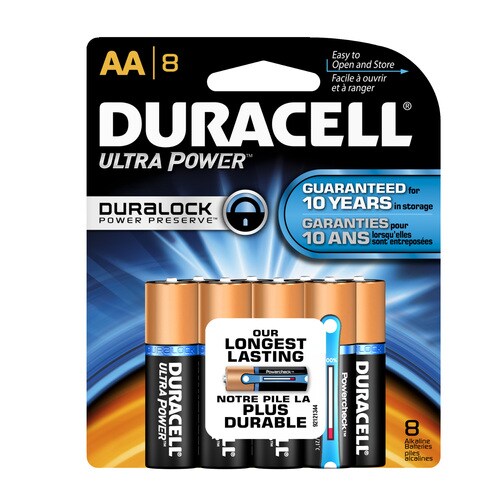 Duracell Ultra 8-Pack AA Alkaline Batteries in the AA Batteries ...