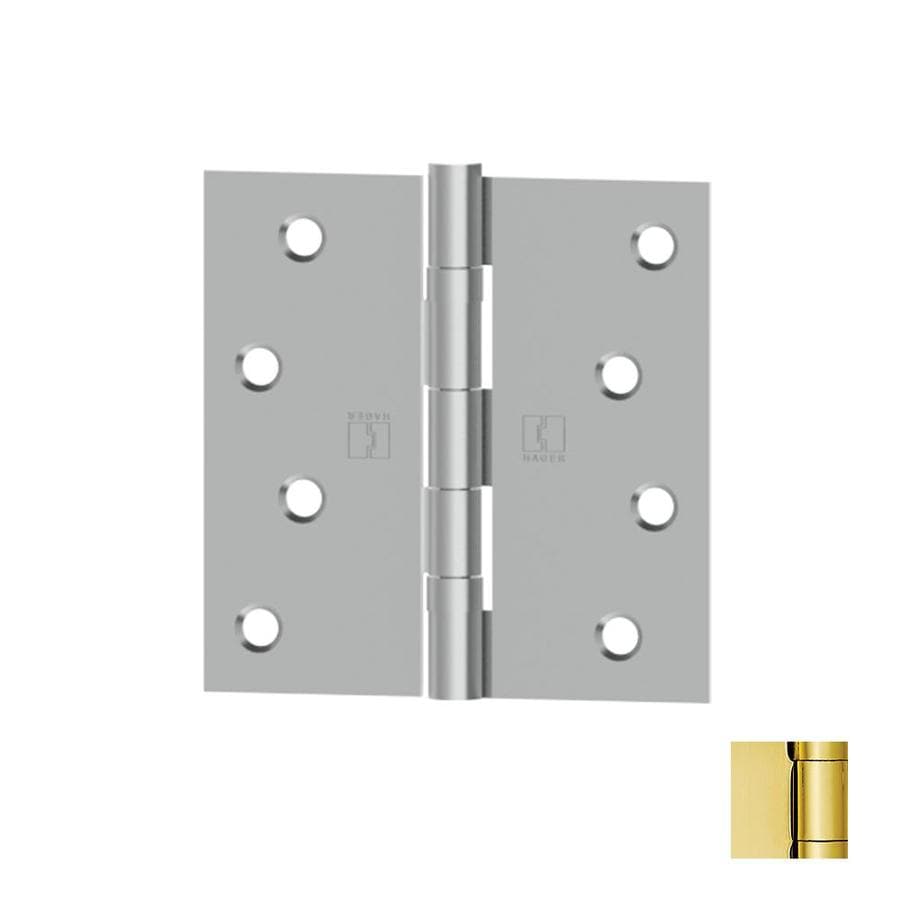 Hager 4-in Polished Brass Mortise Door Hinge in the Door Hinges ...