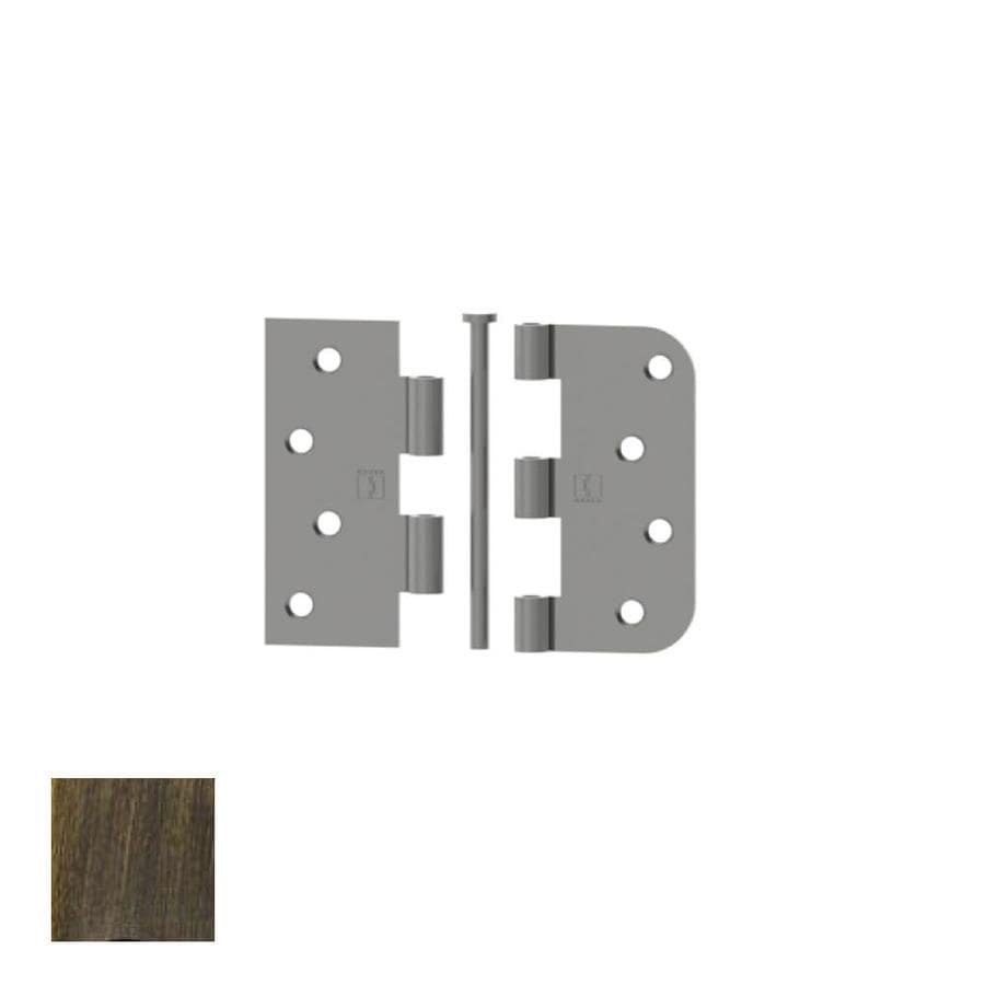 Hager 4-in Antique Brass 5/8-in Radius Mortise Door Hinge in the Door ...