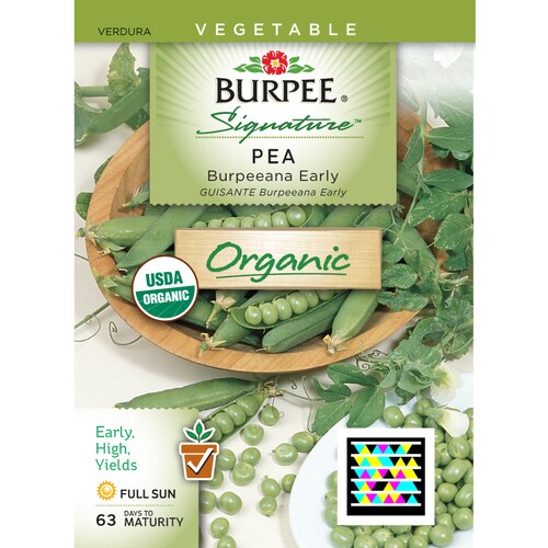 Burpee Pea Organic Vegetable Seed Packet in the Flower Seeds department ...