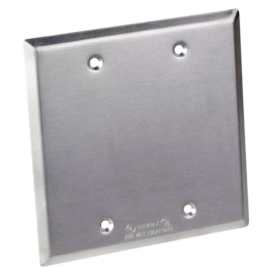 REDDOT 2-Gang Square Metal Weatherproof Electrical Box Cover at Lowes.com