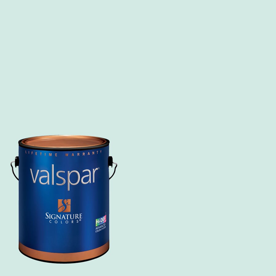 Valspar Semi-Gloss Bay Mist Pre-Tinted Interior Paint (1-Gallon) in the ...