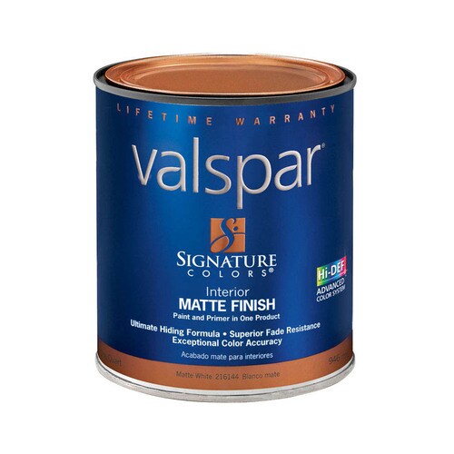 Valspar Signature Colors Matte White Interior Paint (1-Quart) in the ...