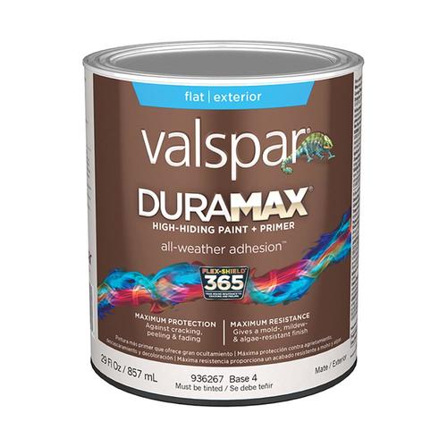 Valspar Duramax Base 4 Flat Exterior Tintable Paint (1-Quart) at Lowes.com