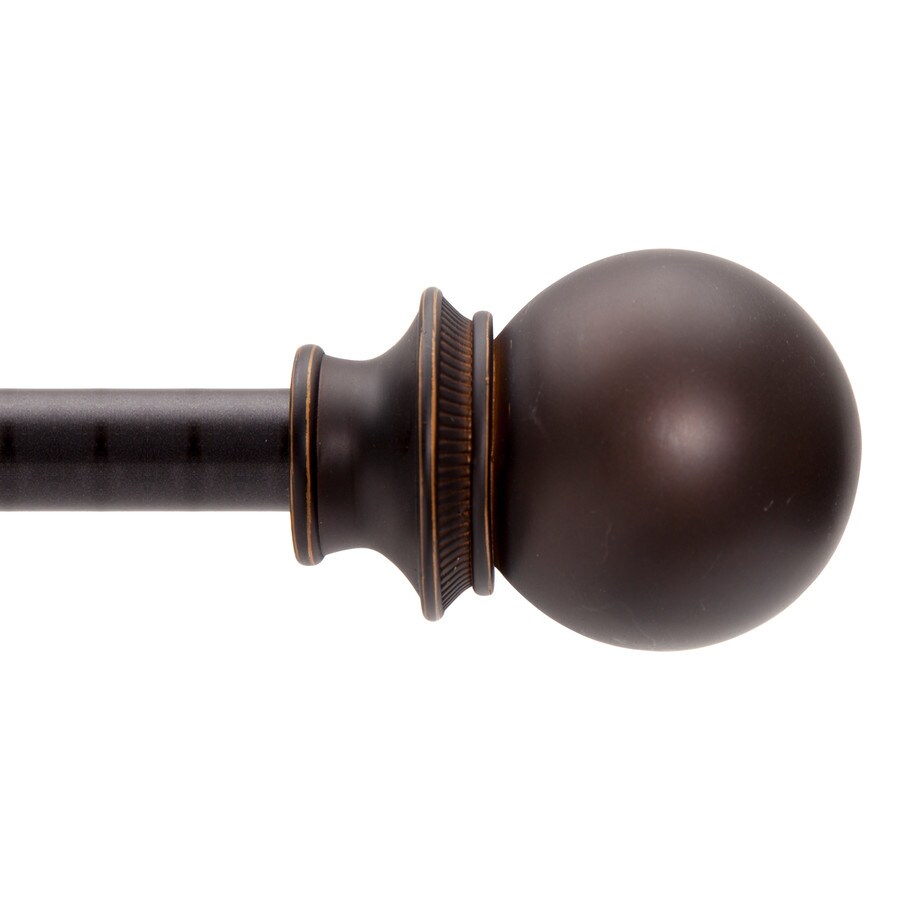 Kenney Fast Fit Oil Rubbed Bronze Steel Single Curtain Rod in the ...