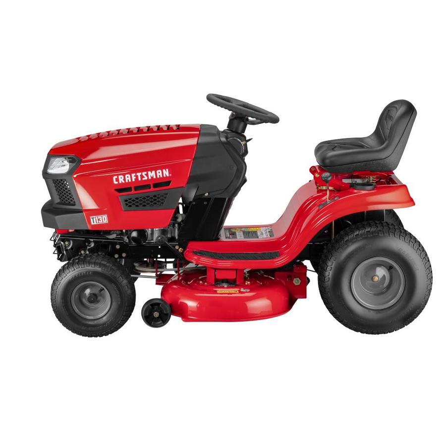 CRAFTSMAN T130 18.5-HP Automatic 42-in Riding Lawn Mower with Mulching ...