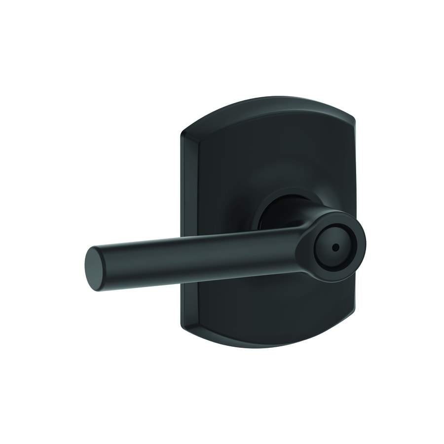 Schlage F40 Broadway Matte Black Universal Privacy Door Handle in the ...