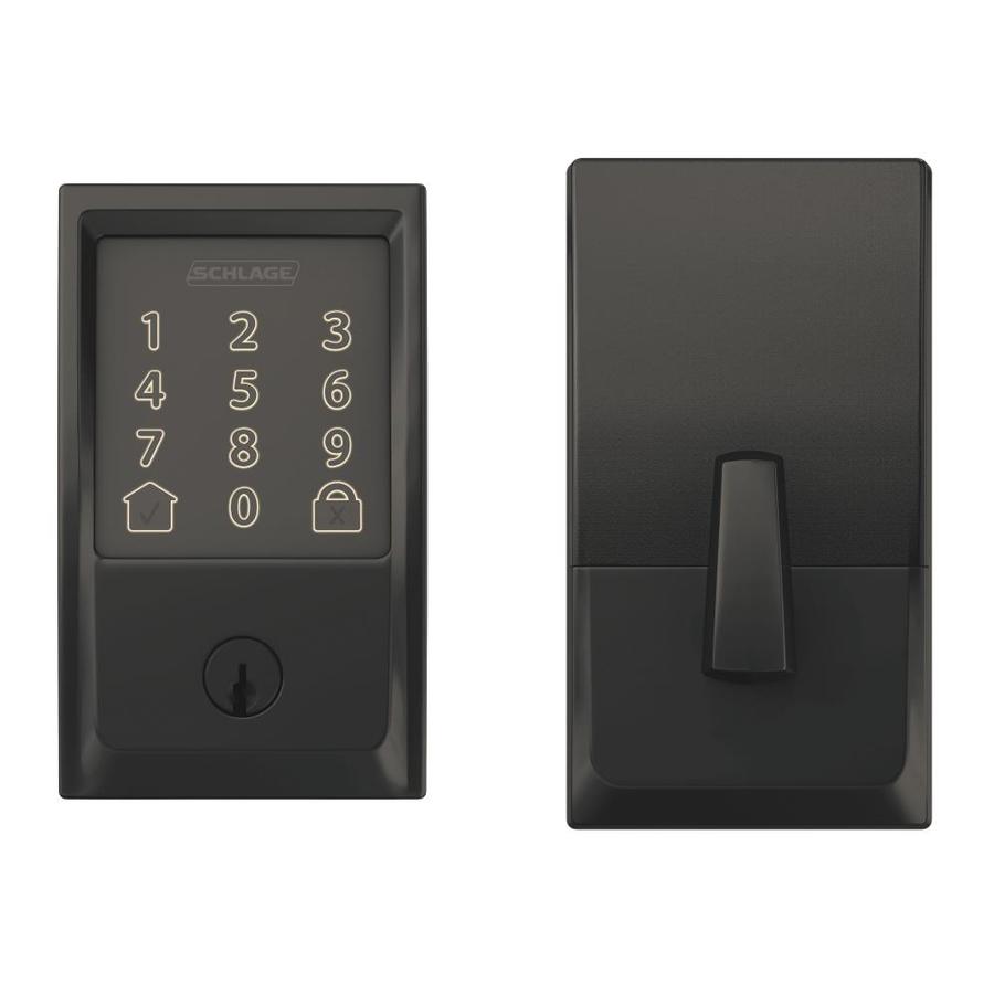 Schlage Encode Matte Black Single-Cylinder Deadbolt 1-Cylinder ...