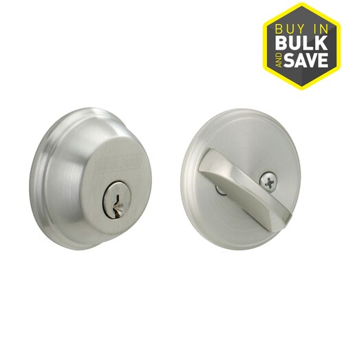 Schlage Deadbolt Satin chrome Single-Cylinder Deadbolt in the Deadbolts ...