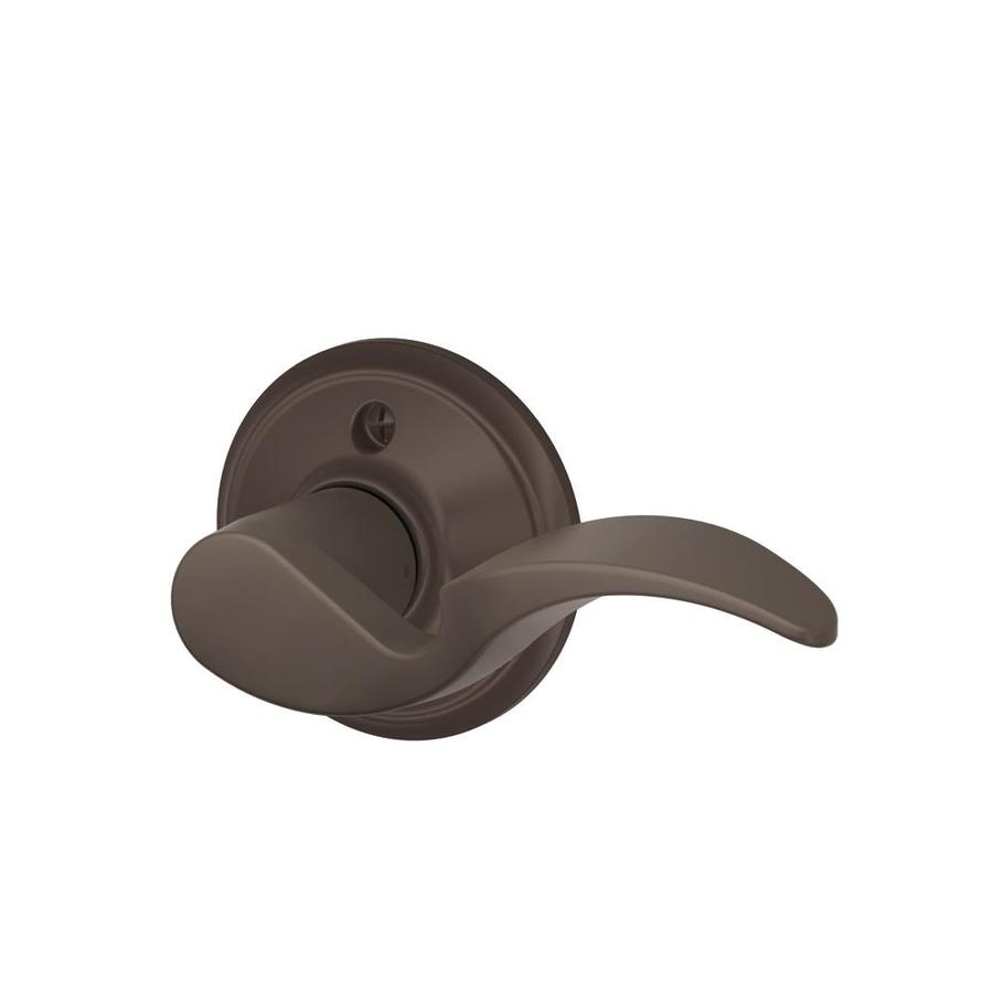 Schlage F Avanti Oil-Rubbed Bronze Right-Handed Dummy Door Handle in ...