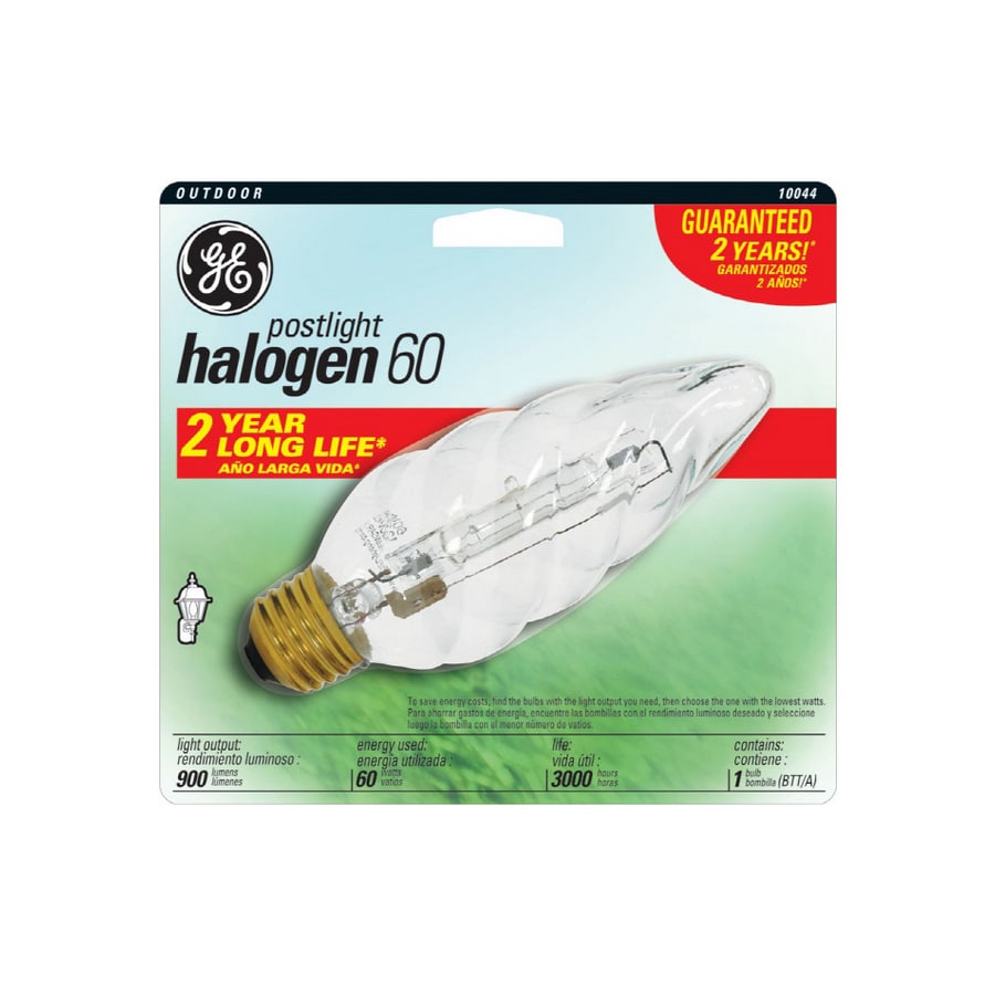 GE 60-Watt Bright White Halogen Light Bulb at Lowes.com