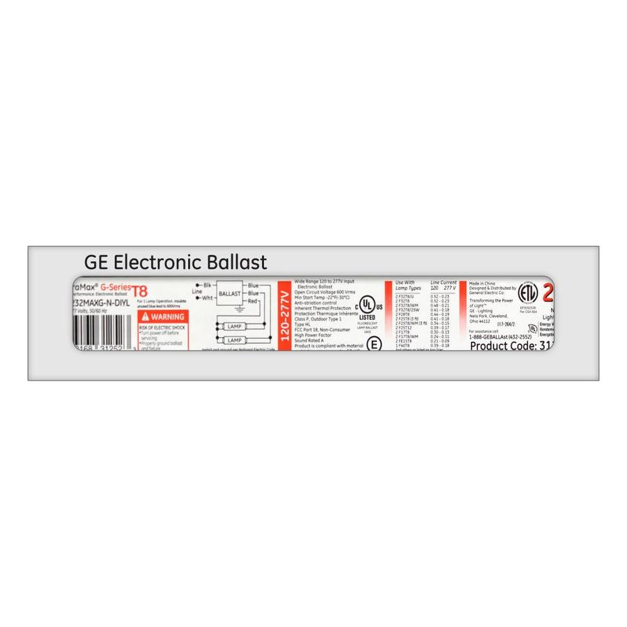 GE 2-Bulb Commercial Electronic Fluorescent Light Ballast in the ...