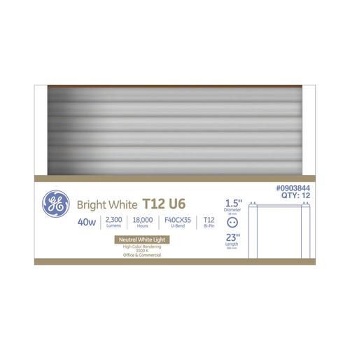 GE 40-Watt 24-in Medium Bi-pin (T12) 3500 K Bright White Ubend ...