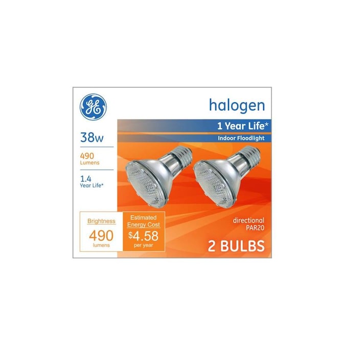 GE Classic 38-Watt EQ PAR20 Dimmable Warm White Reflector Flood Halogen ... GE Classic 38-Watt EQ PAR20 Dimmable Warm White Reflector Flood Halogen ...