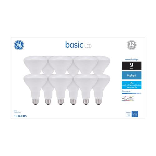 GE Basic 65-Watt EQ LED Br30 Daylight Dimmable Flood Light Light Bulb ...