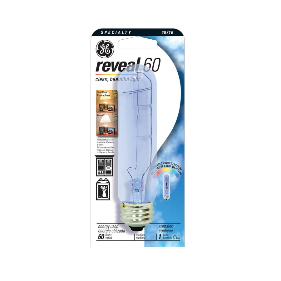 GE 60-Watt T10 Medium Base Color-Enhancing Incandescent Appliance Light ...