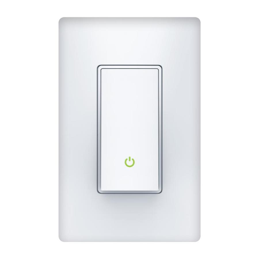 GE Smart 3-Way White LED Lever Light Switch with Wall Plate in the ...
