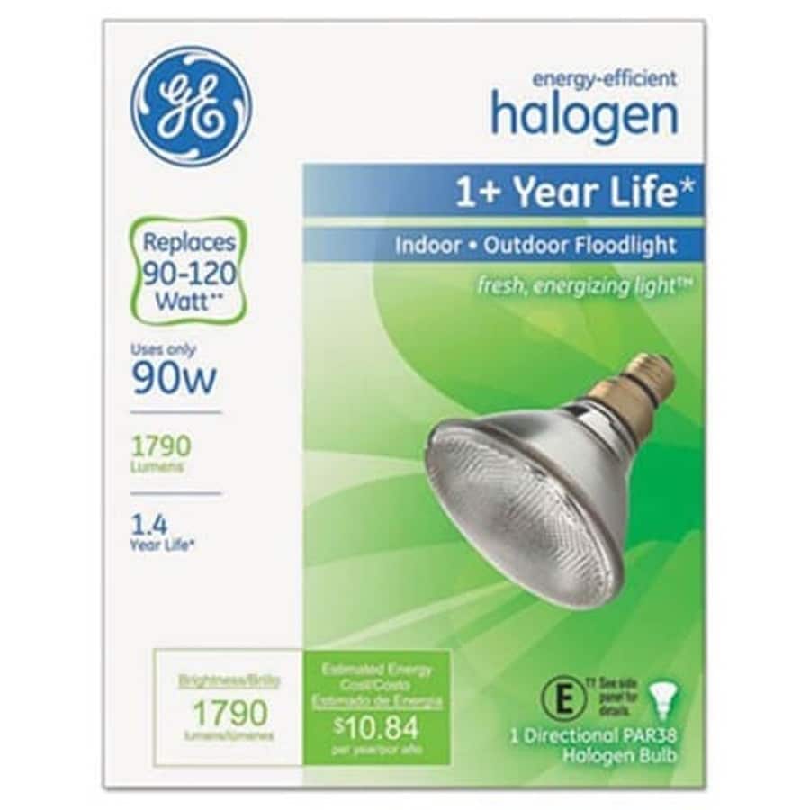 GE 80-Watt EQ PAR38 Warm White Reflector Flood Halogen Light Bulb at ...