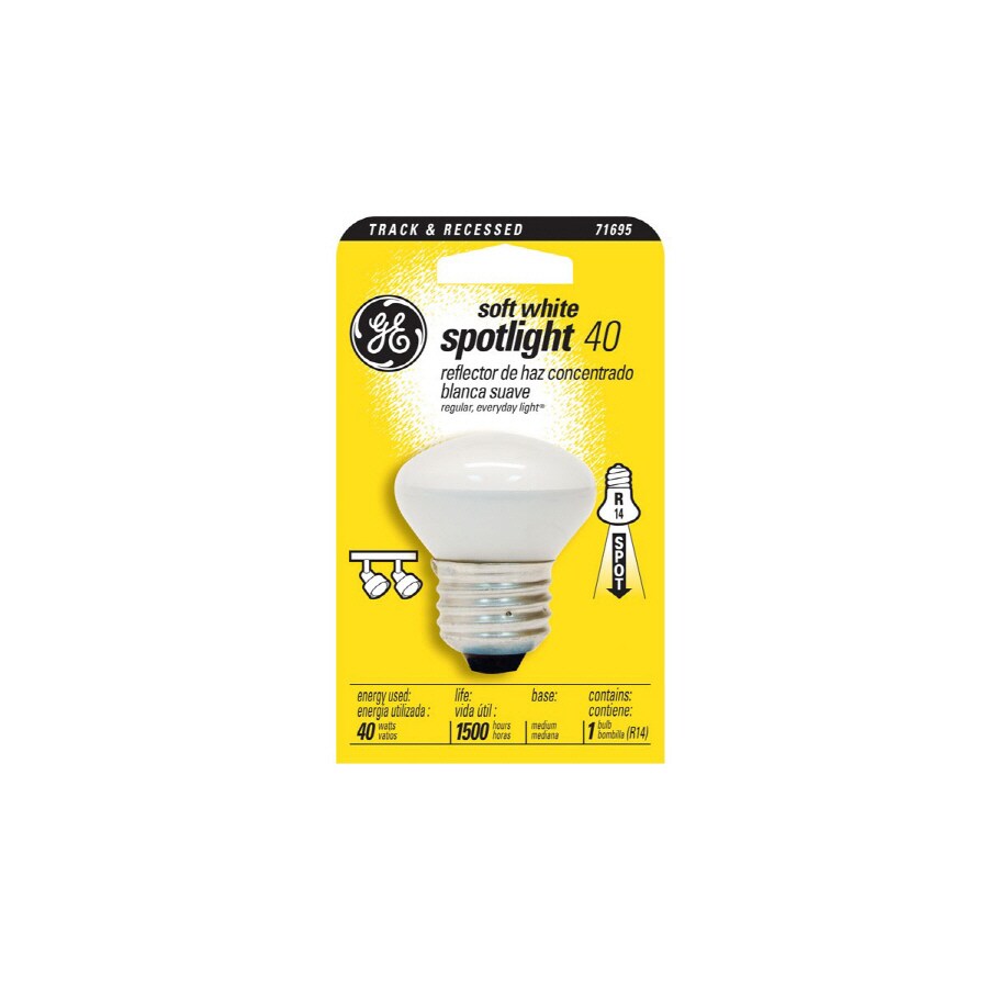 GE 40-Watt R14 Medium Base Soft White Incandescent Spotlight Bulb at ...
