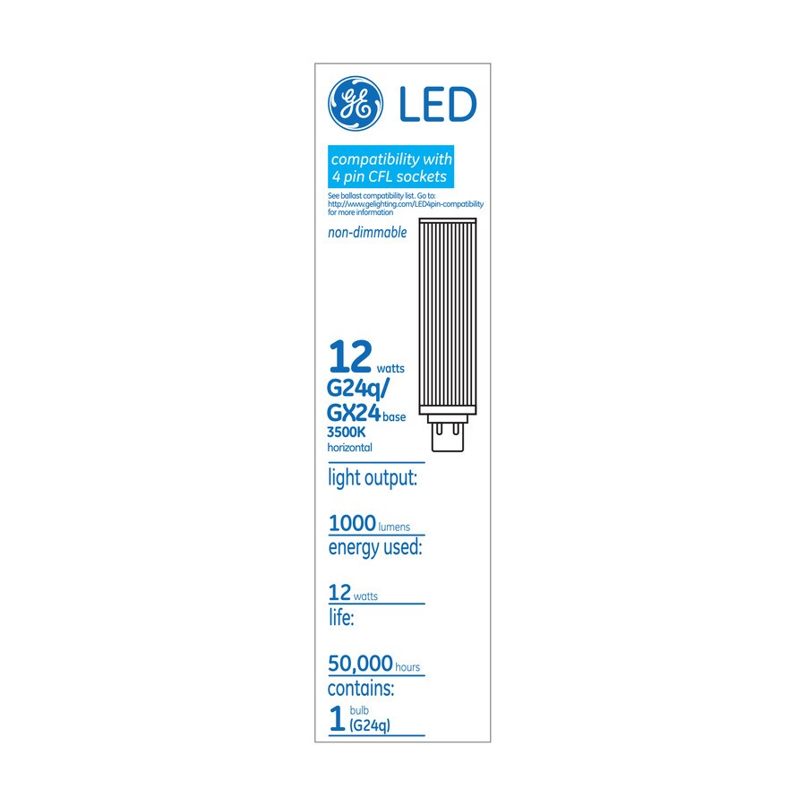 GE 26W Equivalent Bright White Double tube LED Flood Light Bulb in the ...