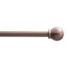 Project Source 48-in To 84-in Rustic Brown Steel Single Curtain Rod at ...