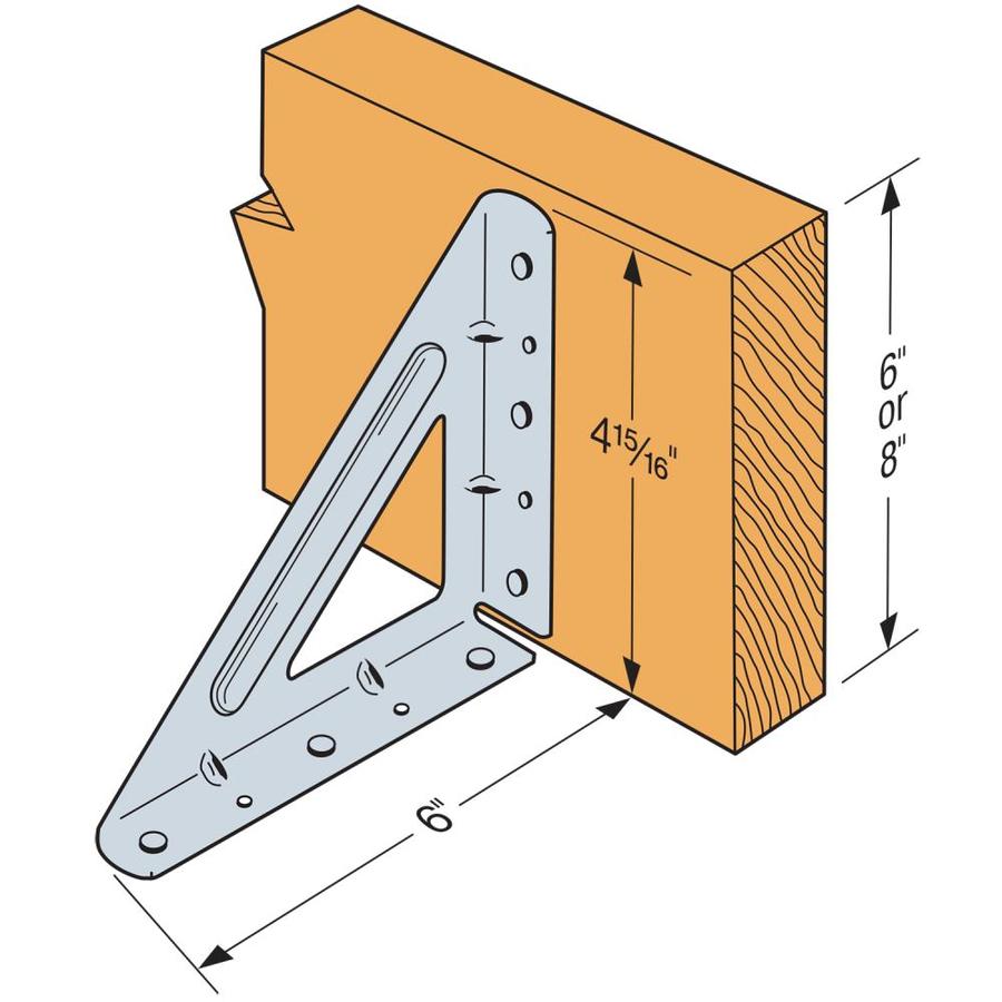 Simpson Strong-Tie 6-in 16-Gauge Steel Angle in the Angles, Brackets ...