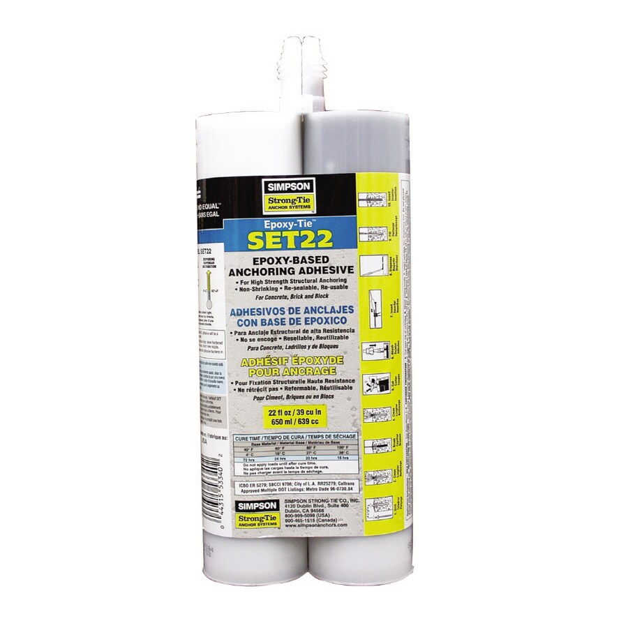 Simpson Strong-Tie SET22 22 OZ HIGH STRENGTH EPOX in the Epoxy ...