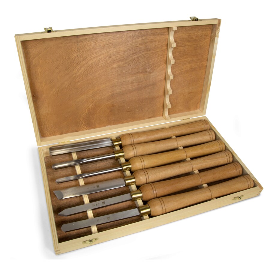 WEN 6-Piece Artisan Chisel Set with 6-in High-Speed Steel Blades and 10 ...