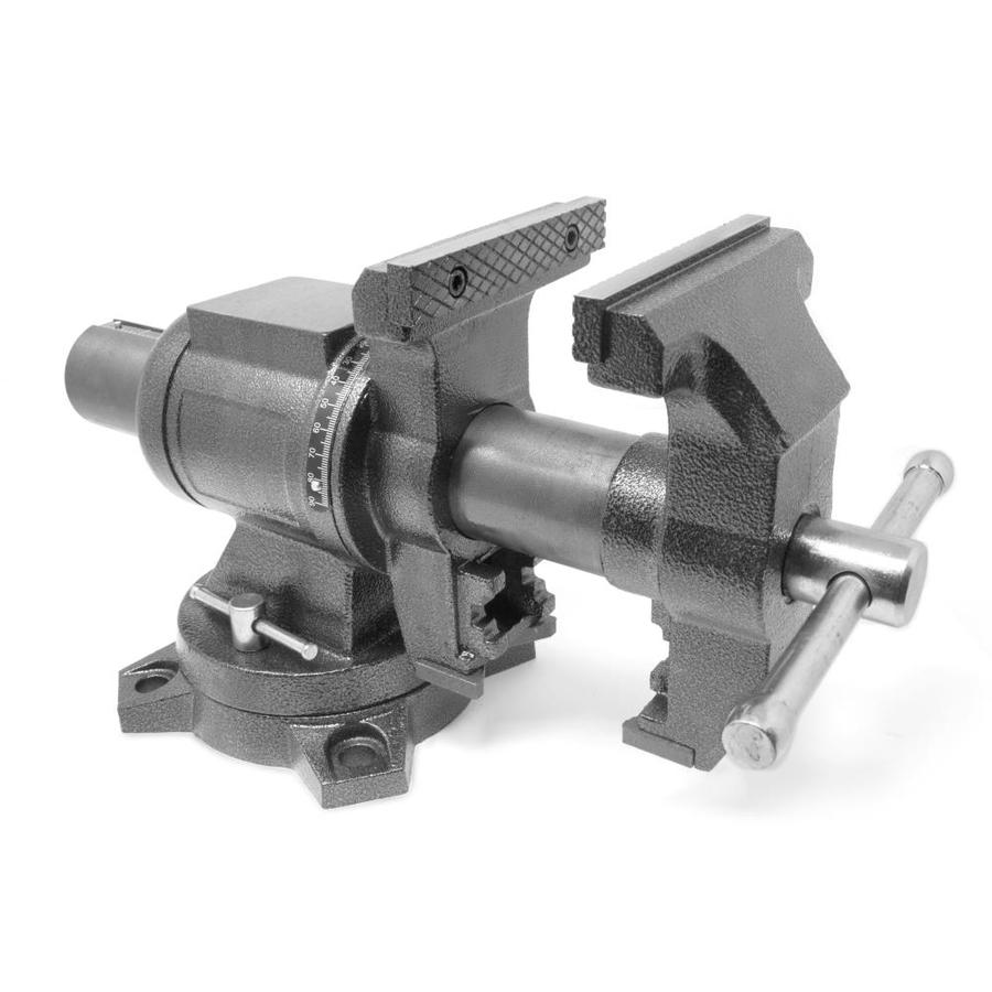 WEN 5-in Heavy-Duty Cast Iron Multi-Purpose Bench Vise with 360-Degree ...