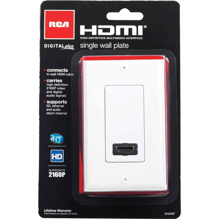RCA Plastic HDMI Wall Jack in the Audio & Video Wall Jacks department ...