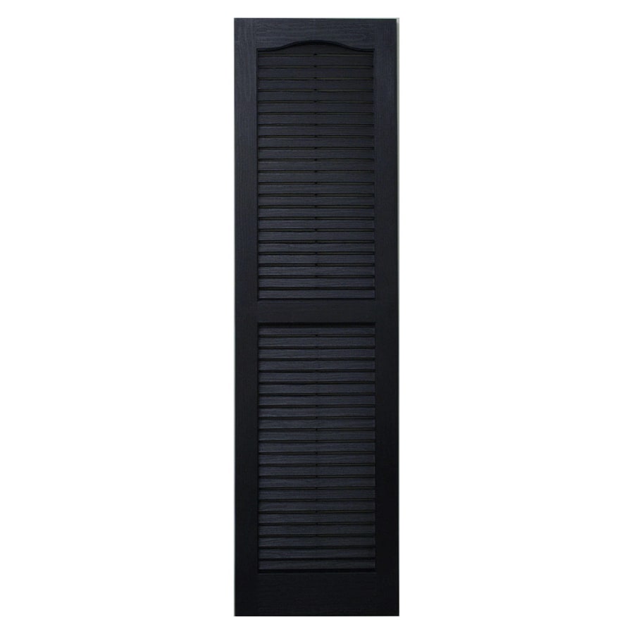Severe Weather 14" x 51" Black Louver Exterior Shutter at Lowes.com