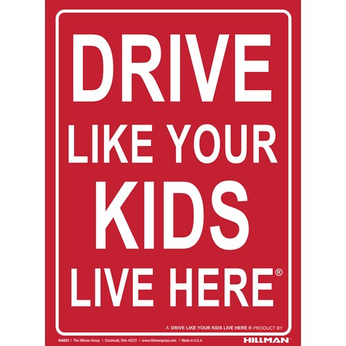 Hillman 24-in x 19-in Plastic Parking Lot/Driving Sign in the Signs ...
