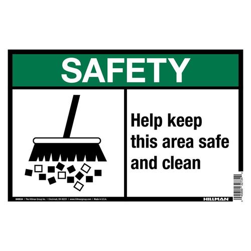 Hillman Keep Area Clean Sign 10 In x 14 In in the Signs department at ...