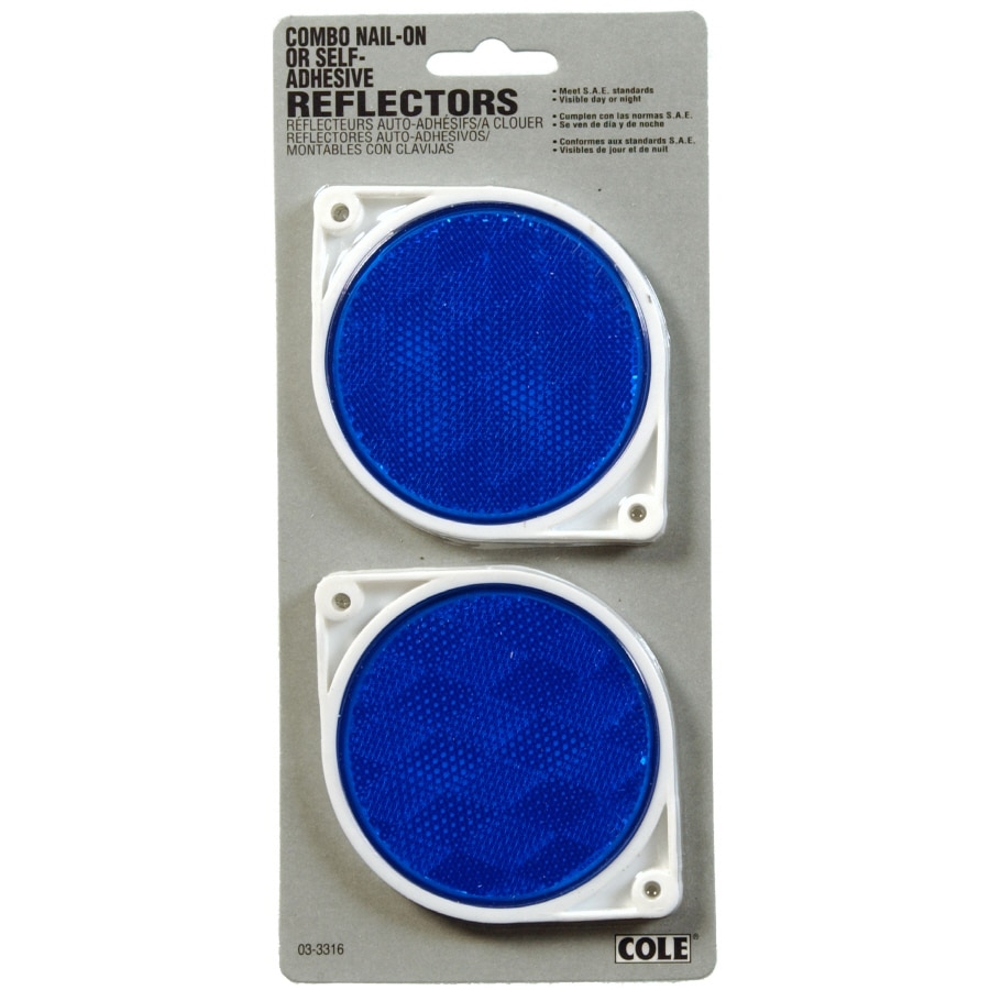 Hillman Sign Center 2-Pack 3-in Blue Round Reflectors at Lowes.com