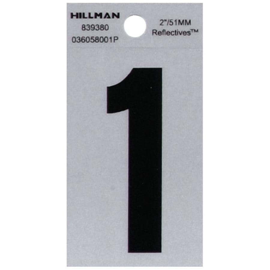 Hillman 2.1-in Reflective Black House Number 1 at Lowes.com