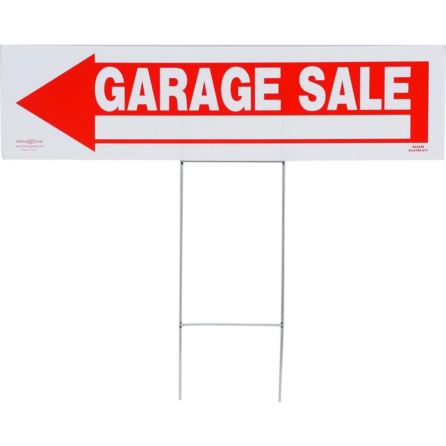 Hillman 6-in x 24-in Garage Sale Sign in the Signs department at Lowes.com