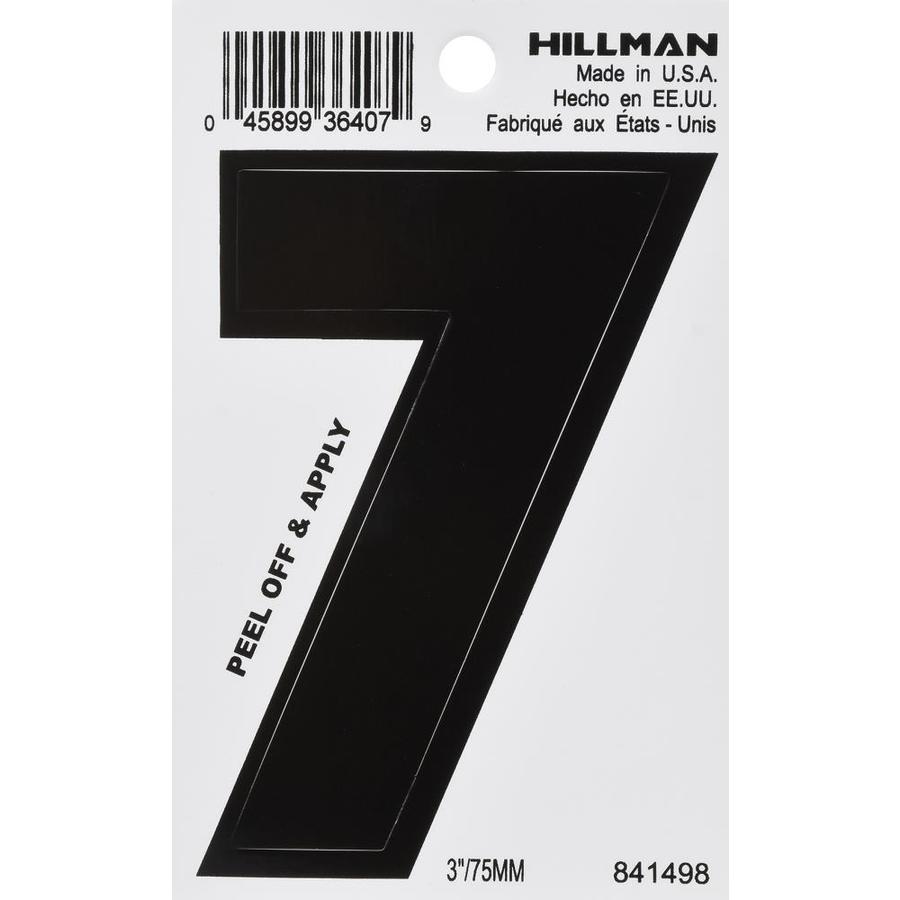 Hillman Sign Center 3IN VINYL DIE CUT #7 03-6064-007 at Lowes.com