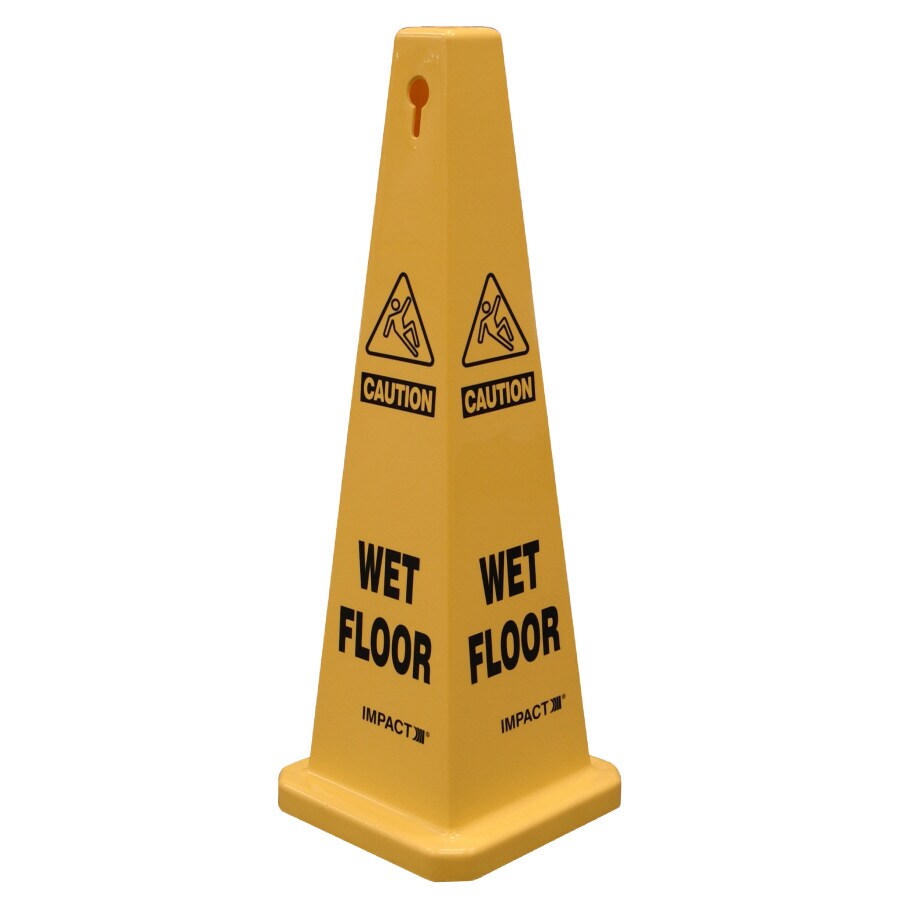 Hillman 36-in x 12.5-in Wet Floor Caution Cone Sign at Lowes.com