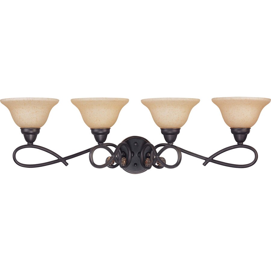 4-Light Rustic Bronze Bathroom Vanity Light at Lowes.com