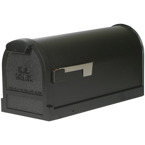 First Class Estate 9.5-in x 11-in Metal Black Post Mount Mailbox at ...